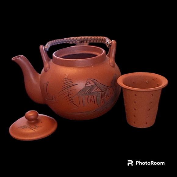 Japan | Kitchen | Vintage Japanese Terracotta Red Ware Teapot Hand ...